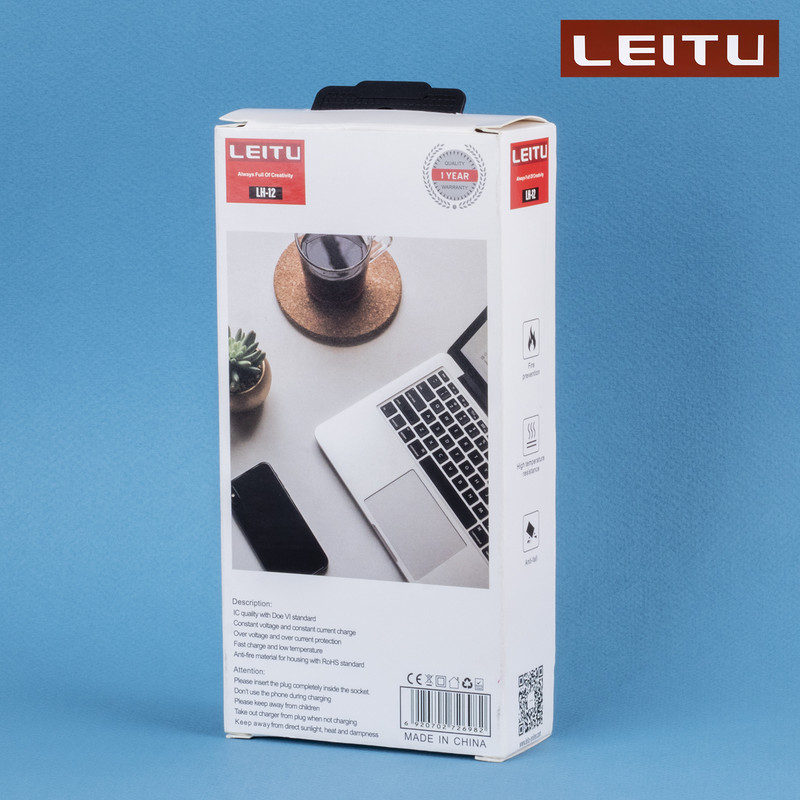 قیمت و خرید شارژر دیواری 20 وات لیتو مدل LH-12 به همراه کابل تبدیل USB-C