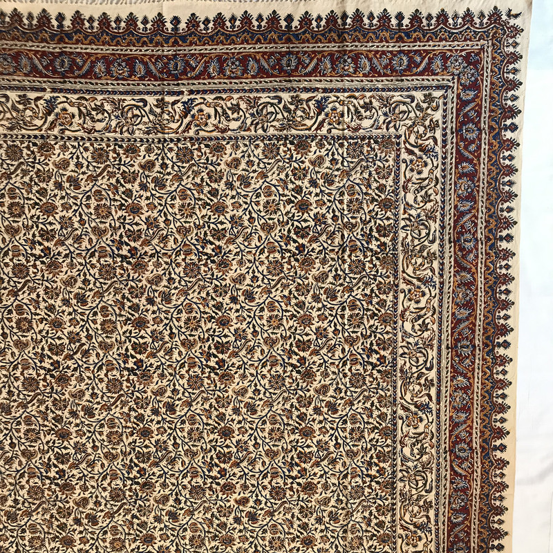 قیمت و خرید سفره قلمکار طرح گل و مرغ مدل J135