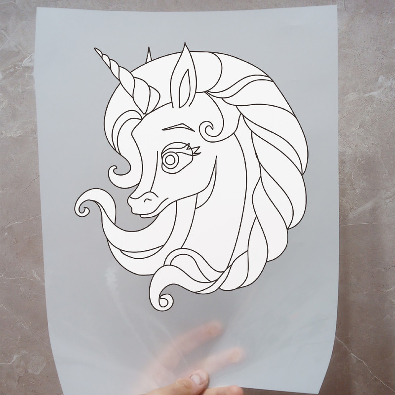 قیمت و خرید استیکر پارچه و لباس مدل dtf طرح یونیکورن کد H15.1044 مجموعه 4 عددی