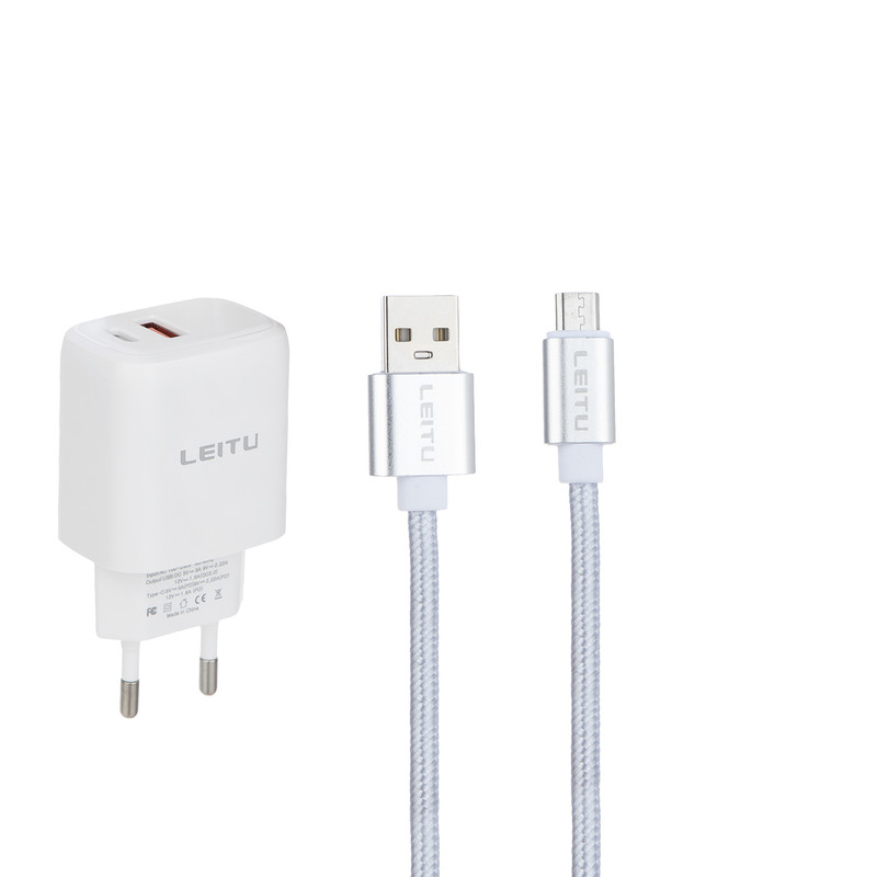 قیمت و خرید شارژر دیواری لیتو مدل LH-13 به همراه کابل تبدیل microUSB