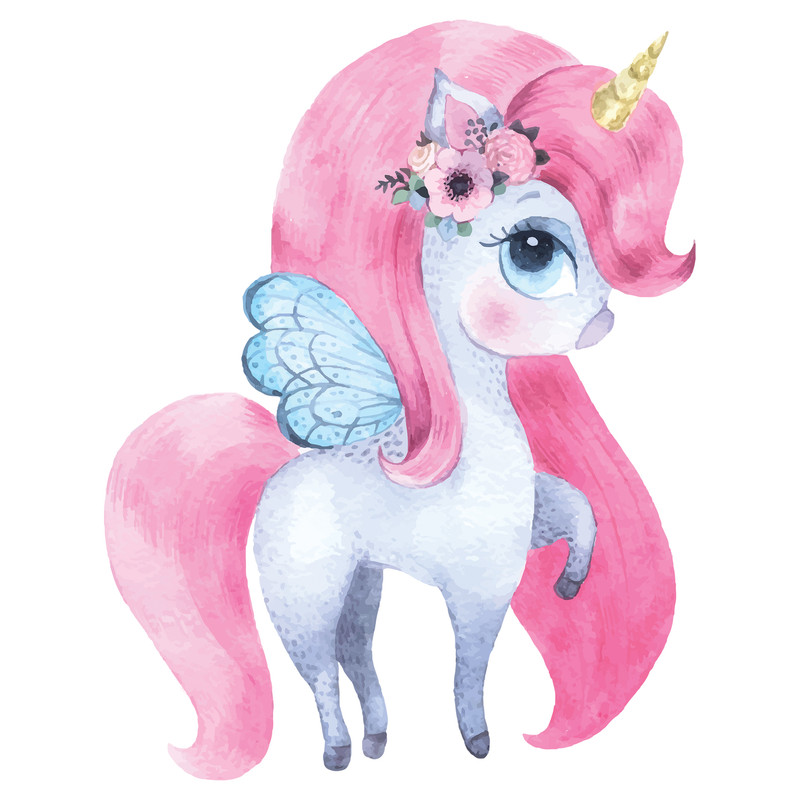 قیمت و خرید استیکر پارچه و لباس مدل dtf طرح یونیکورن کد H20.148 مجموعه 6 عددی