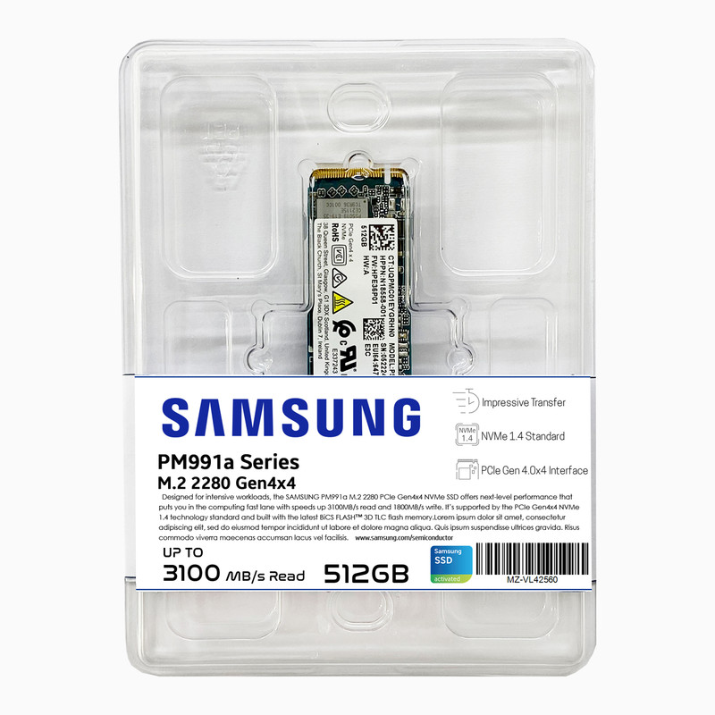 قیمت و خرید اس اس دی اینترنال سامسونگ مدل PM991a NVMe ظرفیت 512 گیگابایت