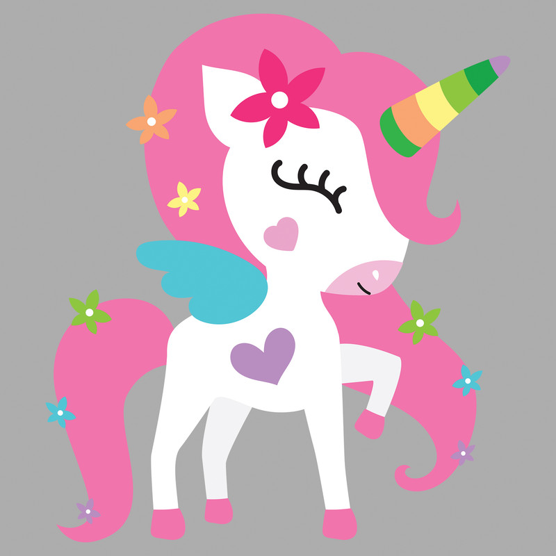 قیمت و خرید استیکر پارچه و لباس مدل dtf طرح یونیکورن کد H15.716 مجموعه 4 عددی