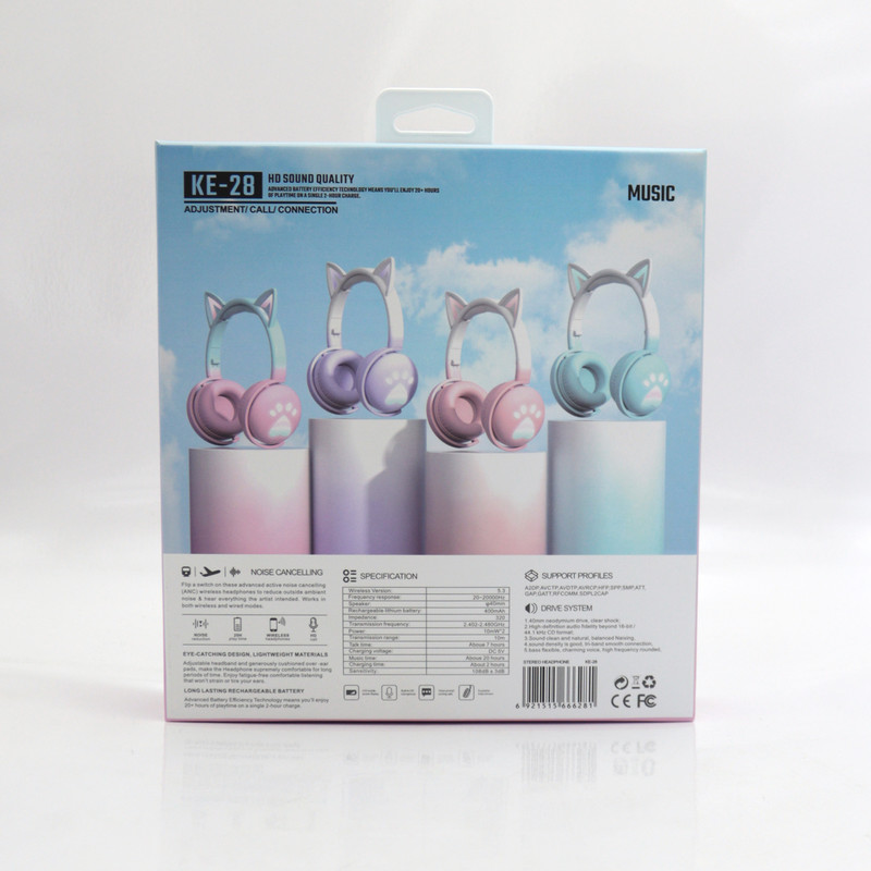 قیمت و خرید هدفون بلوتوثی مدل گربه ای کد YPBF-KE28