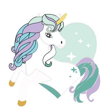 قیمت و خرید استیکر پارچه و لباس مدل dtf طرح یونیکورن کد H20.816 مجموعه 3 عددی