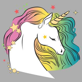 قیمت و خرید استیکر پارچه و لباس مدل dtf طرح یونیکورن کد H15.830 مجموعه 4 عددی