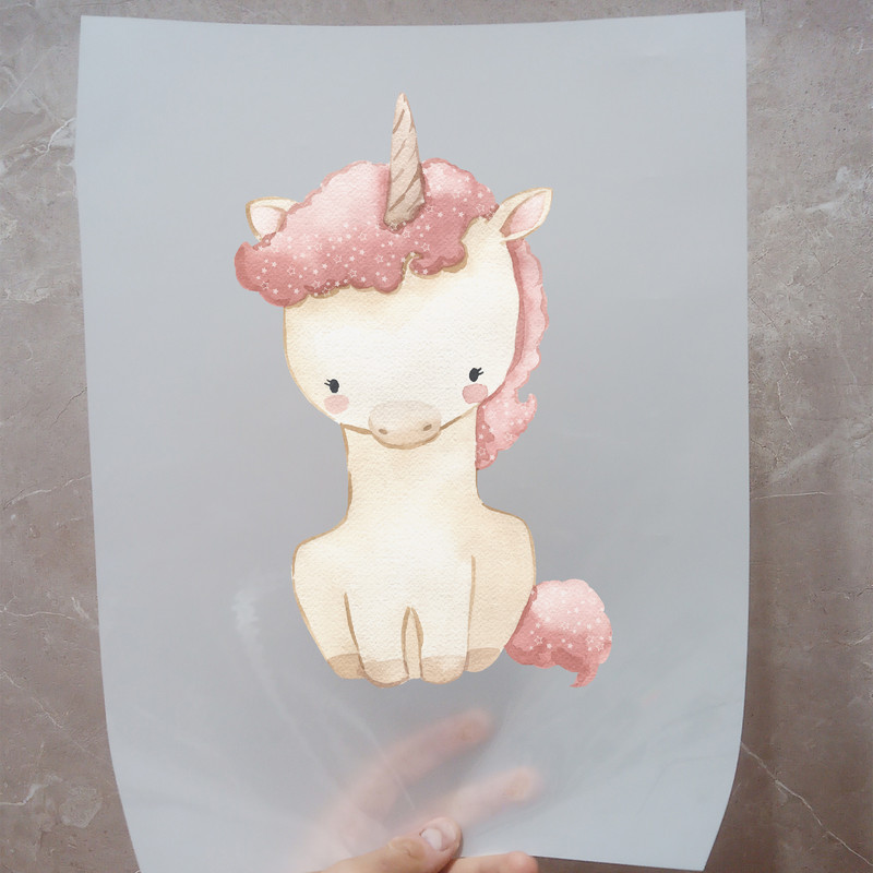 قیمت و خرید استیکر پارچه و لباس مدل dtf طرح یونیکورن کد H20.488 مجموعه 3 عددی