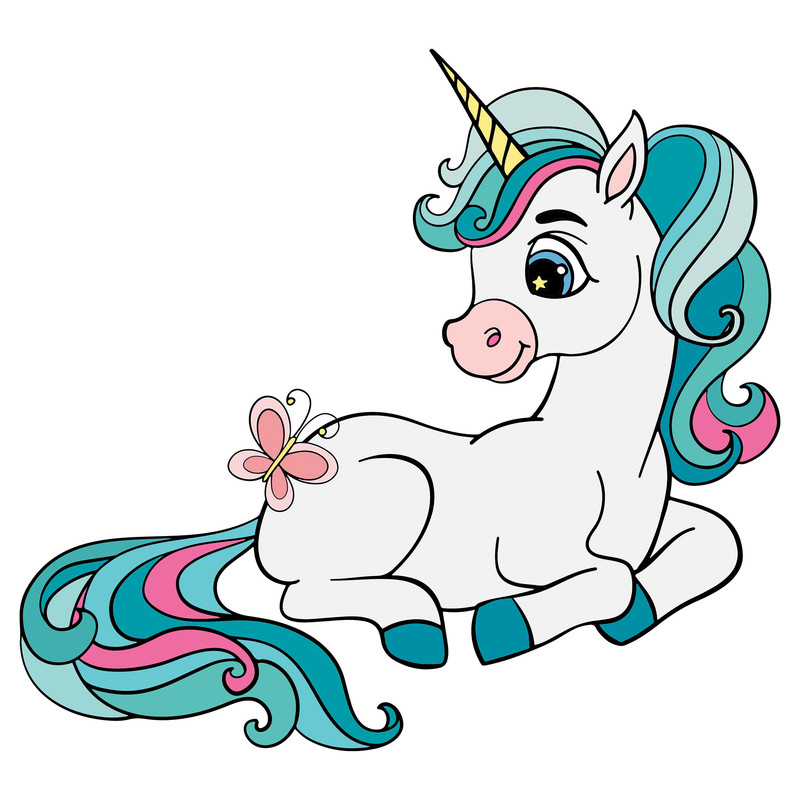 قیمت و خرید استیکر پارچه و لباس مدل dtf طرح یونیکورن کد H20.679 مجموعه 3 عددی