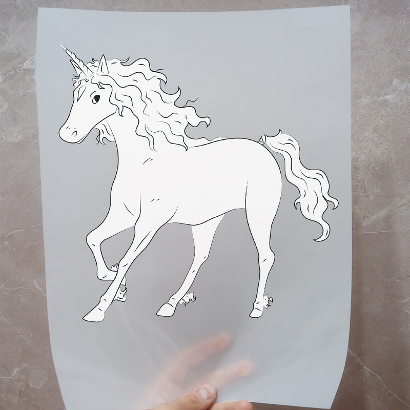 قیمت و خرید استیکر پارچه و لباس مدل dtf طرح یونیکورن کد H20.1062 مجموعه 3 عددی