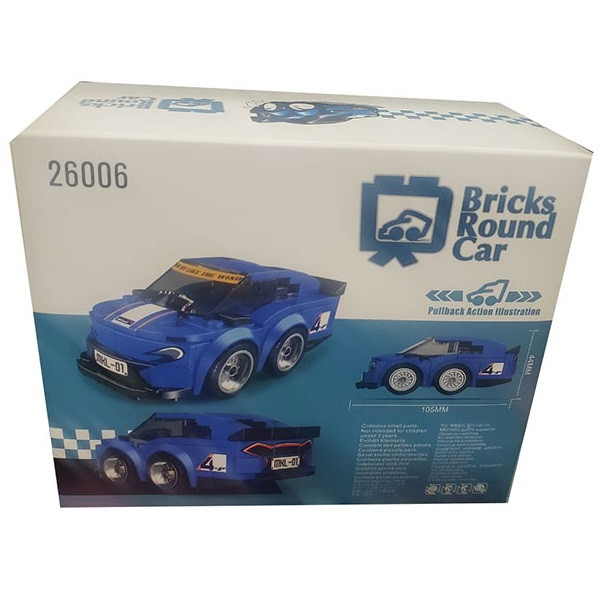 قیمت و خرید ساختنی دکول مدل Bricks Round Car کد 26006