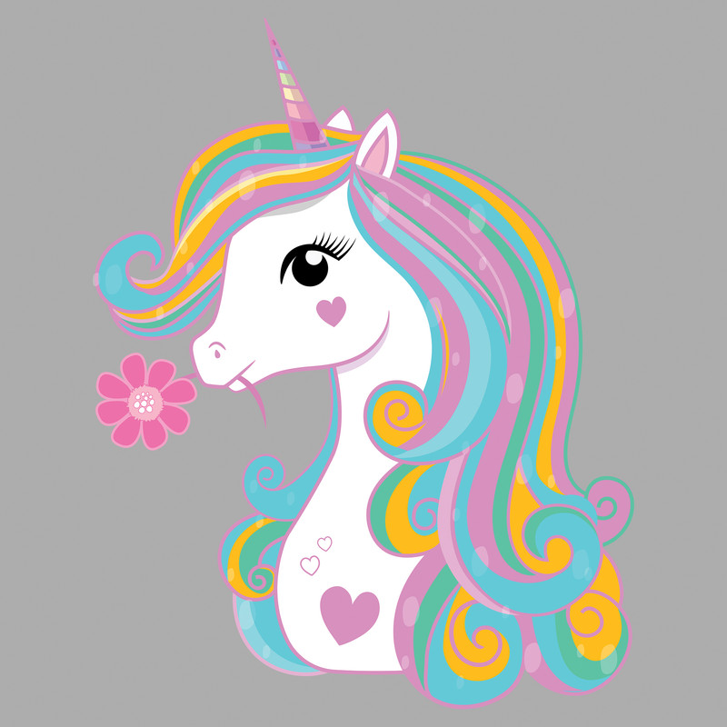 قیمت و خرید استیکر پارچه و لباس مدل dtf طرح یونیکورن کد H15.385 مجموعه 4 عددی