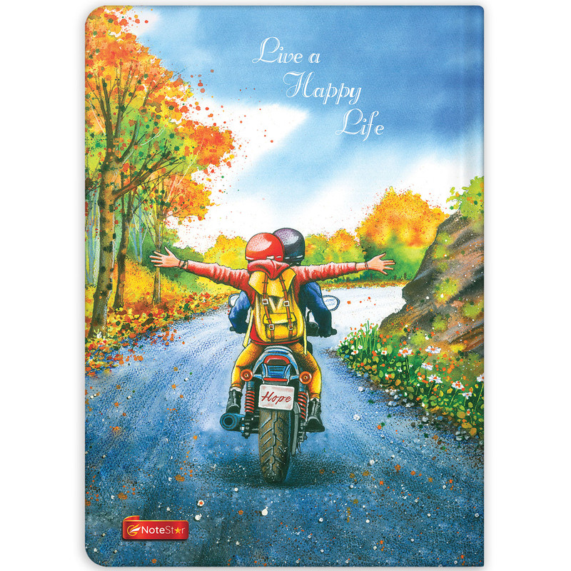 قیمت و خرید دفتر مشق 100 برگ نوت استار طرح موتورسواری عصر پاییزی کد D_422