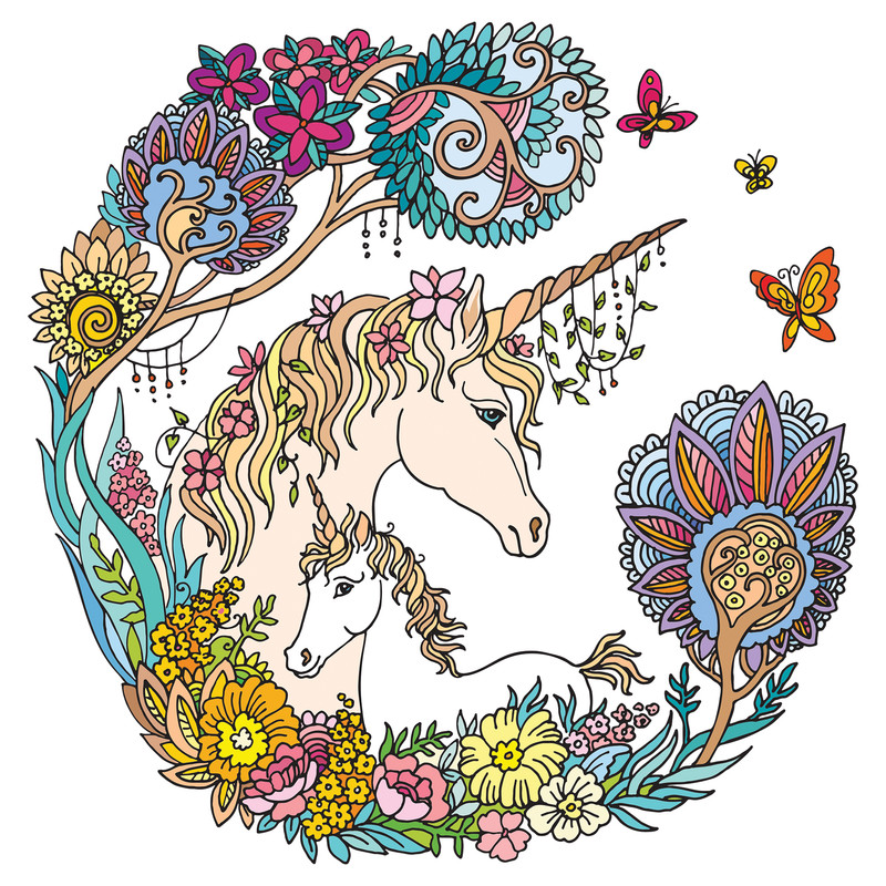 قیمت و خرید استیکر پارچه و لباس مدل dtf طرح یونیکورن کد H20.328 مجموعه 6 عددی