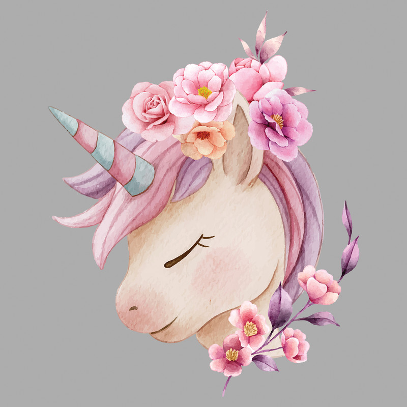 قیمت و خرید استیکر پارچه و لباس مدل dtf طرح یونیکورن کد H20.138 مجموعه 6 عددی