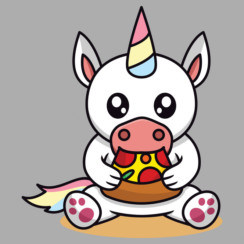 قیمت و خرید استیکر پارچه و لباس مدل dtf طرح یونیکورن کد H15.732 مجموعه 4 عددی