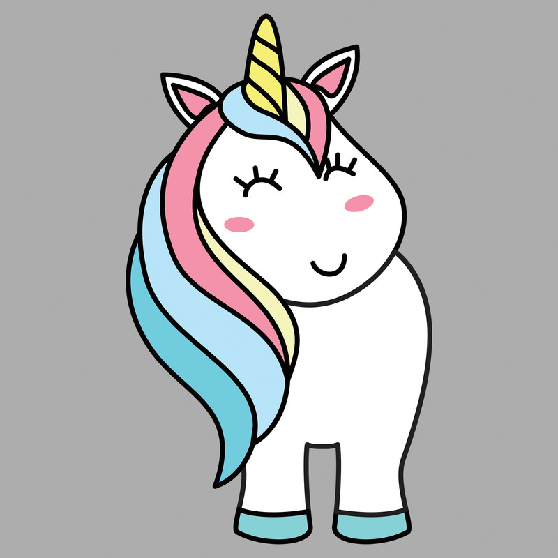 قیمت و خرید استیکر پارچه و لباس مدل dtf طرح یونیکورن کد H15.997 مجموعه 4 عددی