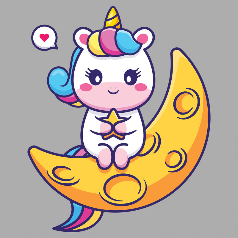 قیمت و خرید استیکر پارچه و لباس مدل dtf طرح یونیکورن کد H20.636 مجموعه 3 عددی