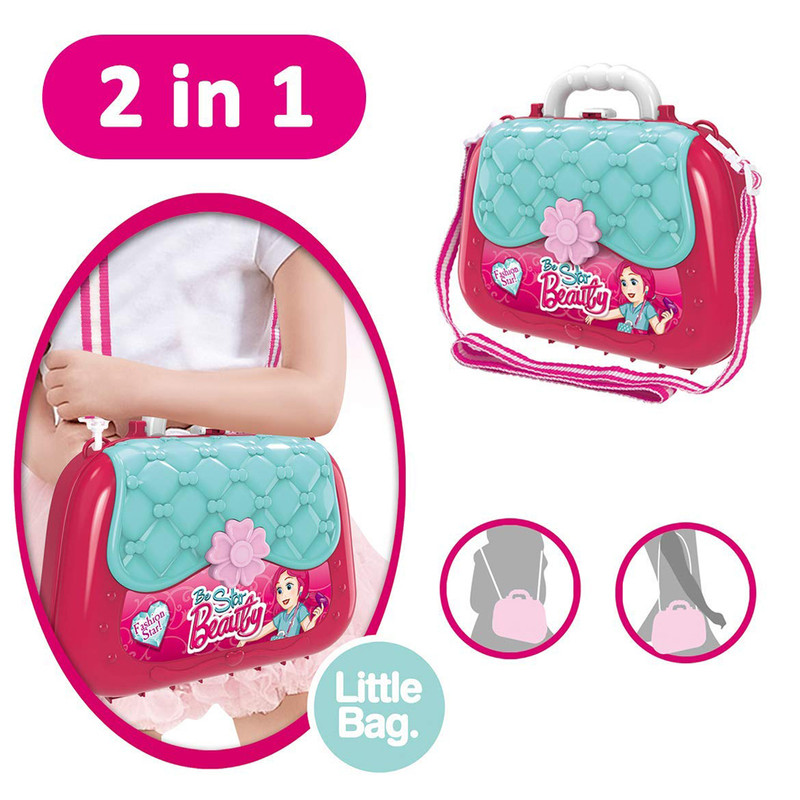 قیمت و خرید ست اسباب بازی لوازم آرایشی مدل کیف مجموعه 20 عددی