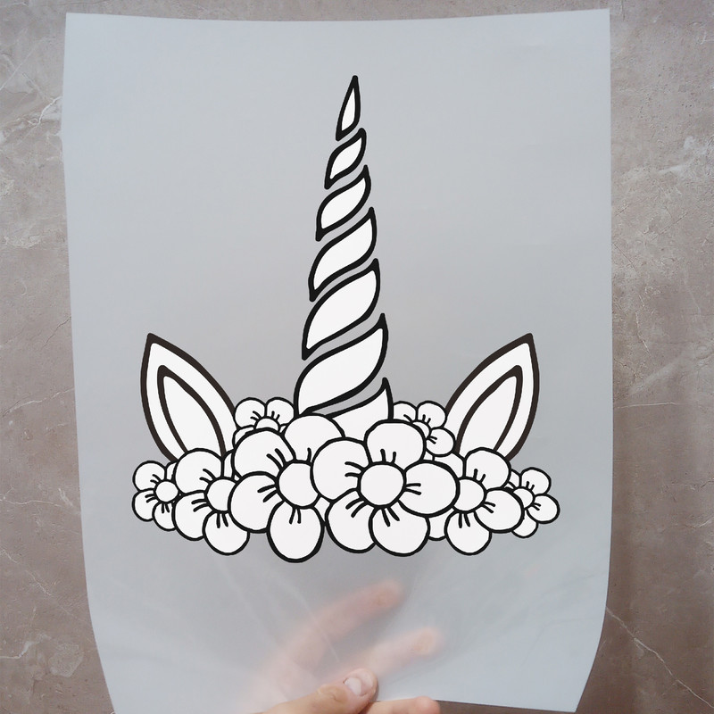 قیمت و خرید استیکر پارچه و لباس مدل dtf طرح یونیکورن کد H15.38 مجموعه 4 عددی