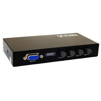 قیمت و خرید سوئیچ 4 پورت VGA وی نت مدل V-SWVGAM04