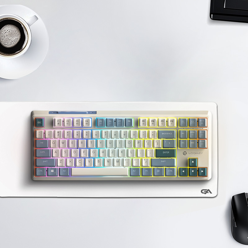 قیمت و خرید کیبورد گیمینگ بی سیم لاجی کی مدل K420W، سوییچ مکانیکال قرمز، Tenkeyless، نورپردازی RGB