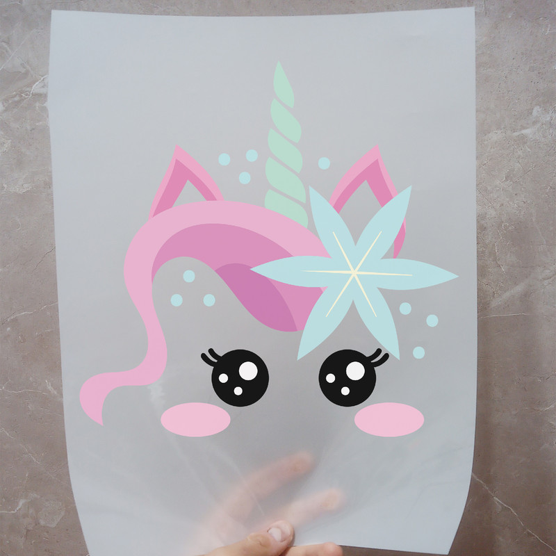 قیمت و خرید استیکر پارچه و لباس مدل dtf طرح یونیکورن کد H15.114 مجموعه 4 عددی