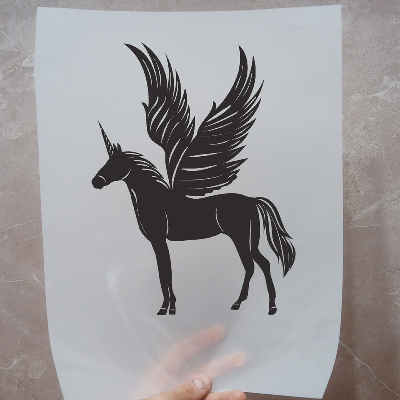 قیمت و خرید استیکر پارچه و لباس مدل dtf طرح یونیکورن کد H15.1144 مجموعه 4 عددی