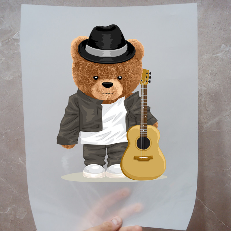 قیمت و خرید استیکر پارچه و لباس مدل dtf طرح تدی کد H15.42 مجموعه 24 عددی