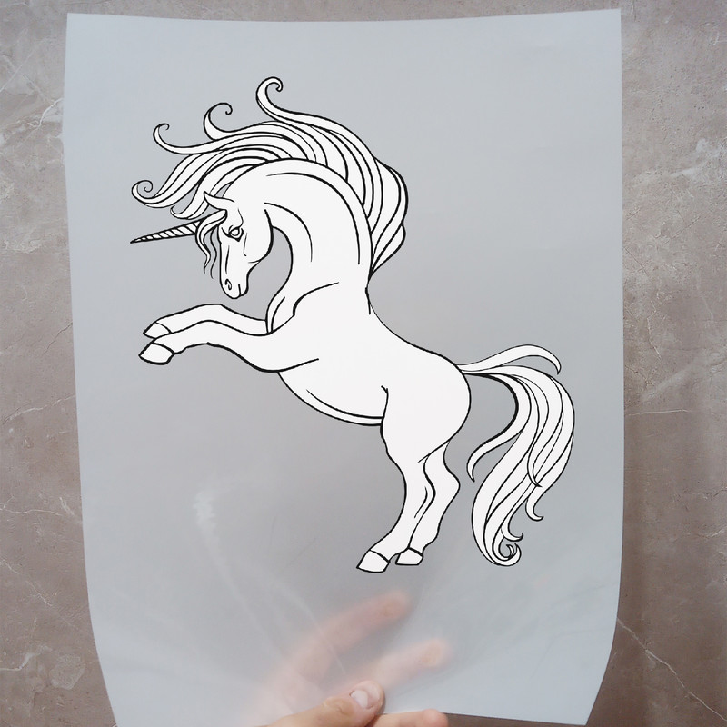 قیمت و خرید استیکر پارچه و لباس مدل dtf طرح یونیکورن کد H20.1080 مجموعه 3 عددی