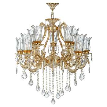 قیمت و خرید لوستر 10 شعله چشمه نور کد S3595/5GWT