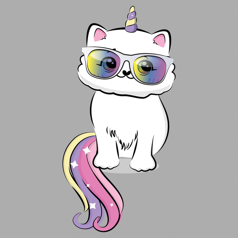 قیمت و خرید استیکر پارچه و لباس مدل dtf طرح یونیکورن کد H15.208 مجموعه 4 عددی