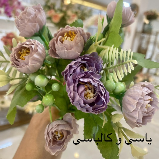 قیمت و خرید دسته گل مصنوعی مدل بوته نسترن 10 گل
