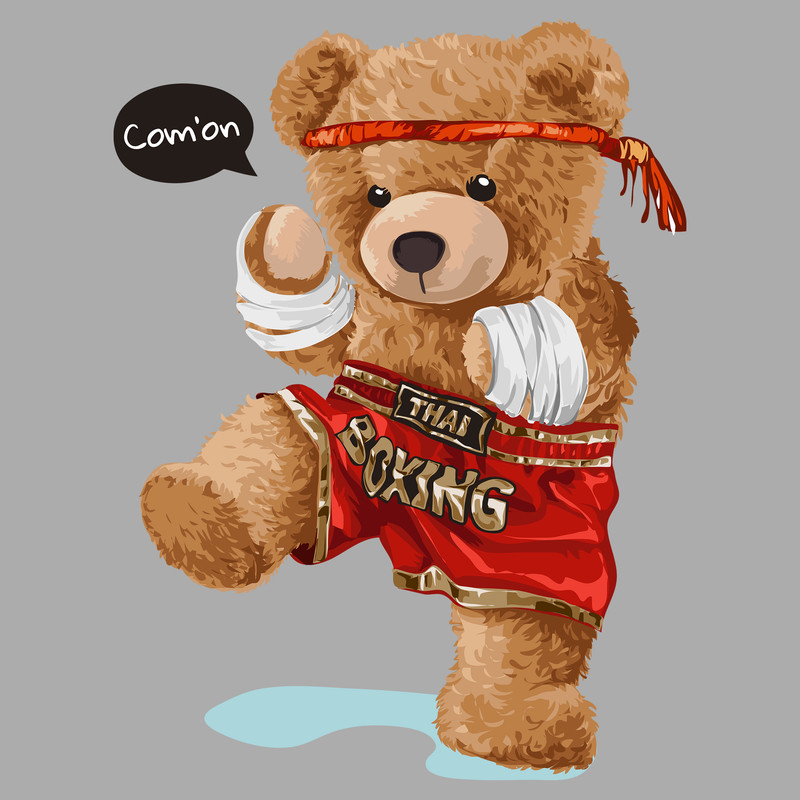 قیمت و خرید استیکر پارچه و لباس مدل dtf طرح تدی کد H20.125 مجموعه 3 عددی