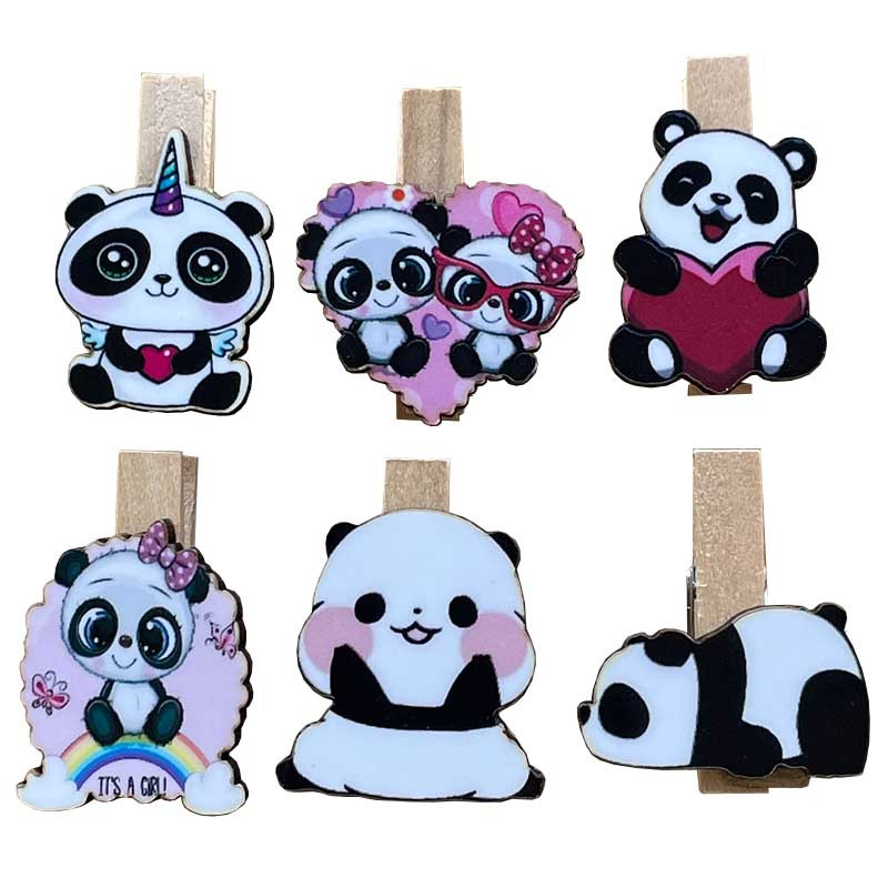 قیمت و خرید گیره عکس مدل پاندا مجموعه 6 عددی