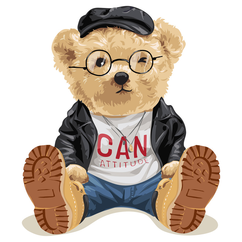 قیمت و خرید استیکر پارچه و لباس مدل dtf طرح تدی کد H20.139 مجموعه 3 عددی