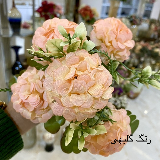 قیمت و خرید دسته گل مصنوعی مدل بوته جعفری 5 شاخه