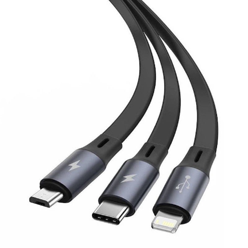 قیمت و خرید کابل تبدیل Usb به لایتنینگ Usb C Microusb باسئوس مدل Star