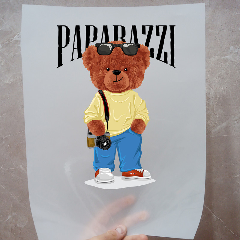 قیمت و خرید استیکر پارچه و لباس مدل dtf طرح تدی کد H15.32 مجموعه 24 عددی