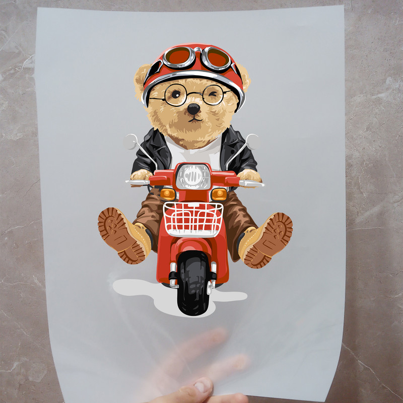 قیمت و خرید استیکر پارچه و لباس مدل dtf طرح تدی کد H30.156 مجموعه 24 عددی