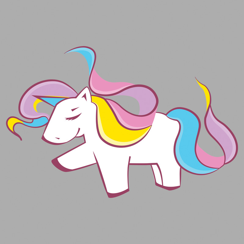 قیمت و خرید استیکر پارچه و لباس مدل dtf طرح یونیکورن کد H15.600 مجموعه 4 عددی