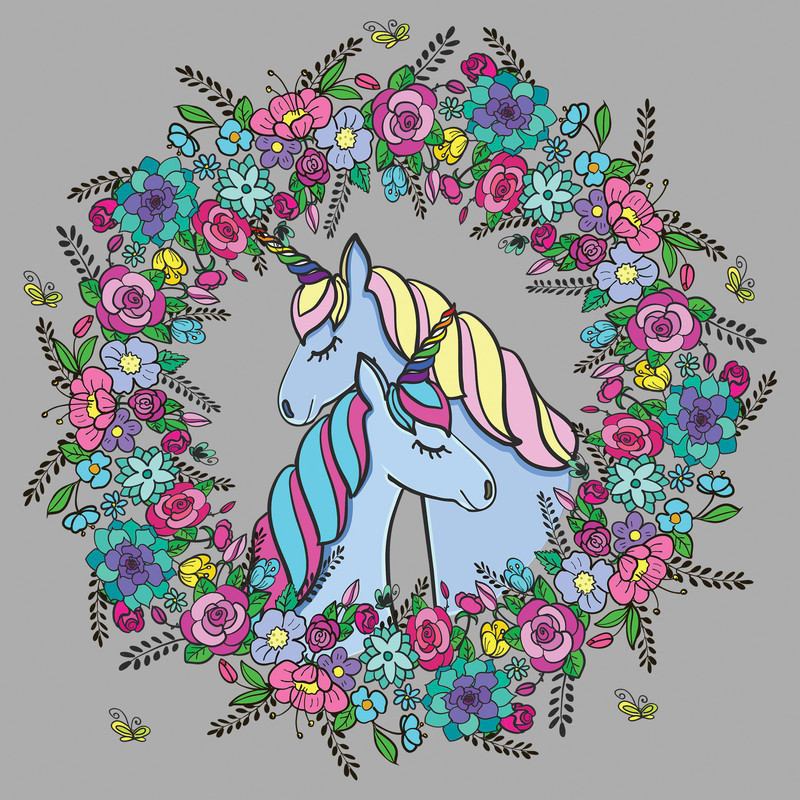 قیمت و خرید استیکر پارچه و لباس مدل dtf طرح یونیکورن کد H20.454 مجموعه 3 عددی