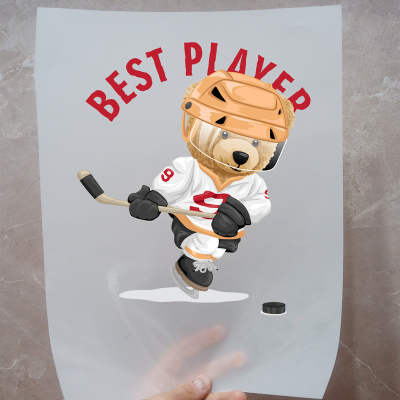 قیمت و خرید استیکر پارچه و لباس مدل dtf طرح تدی کد H20.59 مجموعه 3 عددی