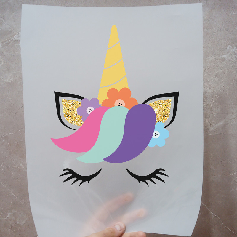 قیمت و خرید استیکر پارچه و لباس مدل dtf طرح یونیکورن کد H15.20 مجموعه 12 عددی