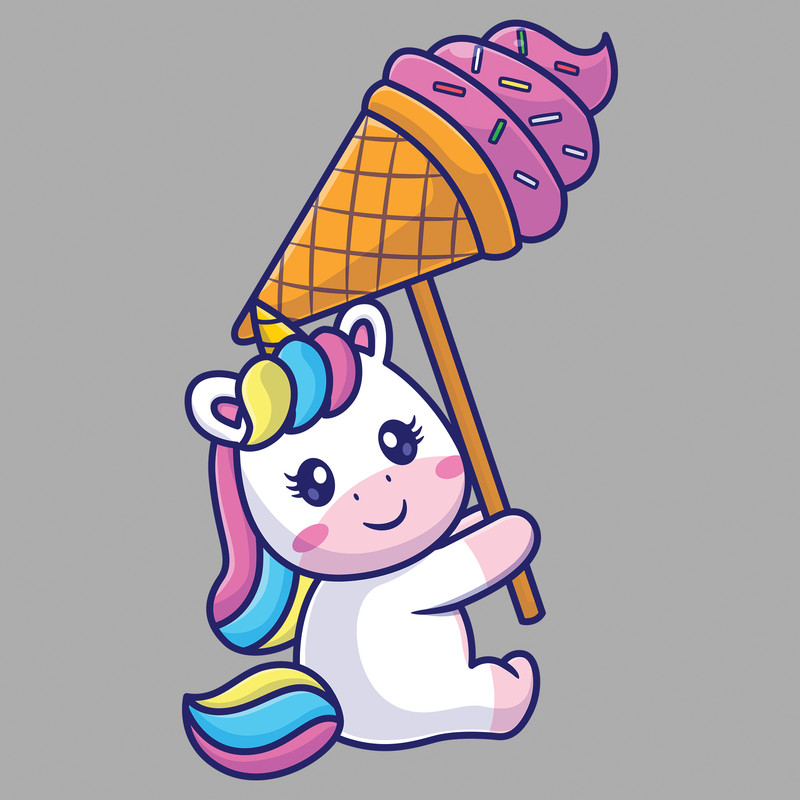 قیمت و خرید استیکر پارچه و لباس مدل dtf طرح یونیکورن کد H15.767 مجموعه 4 عددی