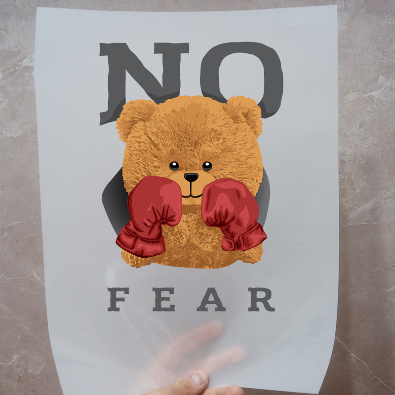 قیمت و خرید استیکر پارچه و لباس مدل dtf طرح تدی کد H20.27 مجموعه 3 عددی