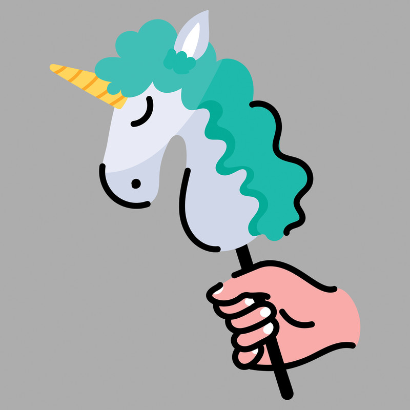 قیمت و خرید استیکر پارچه و لباس مدل dtf طرح یونیکورن کد H20.326 مجموعه 6 عددی