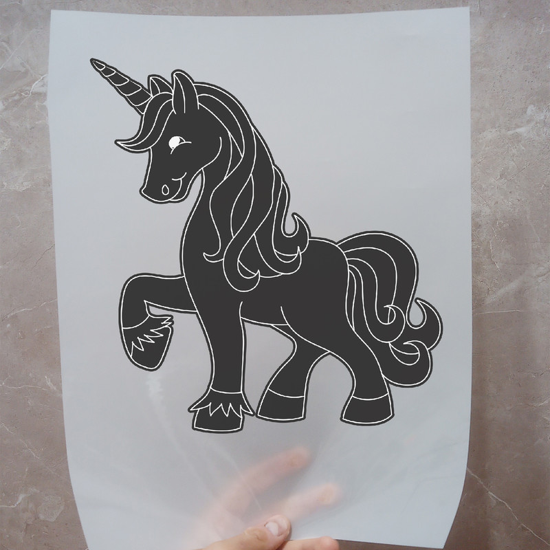 قیمت و خرید استیکر پارچه و لباس مدل dtf طرح یونیکورن کد H20.1213 مجموعه 3 عددی