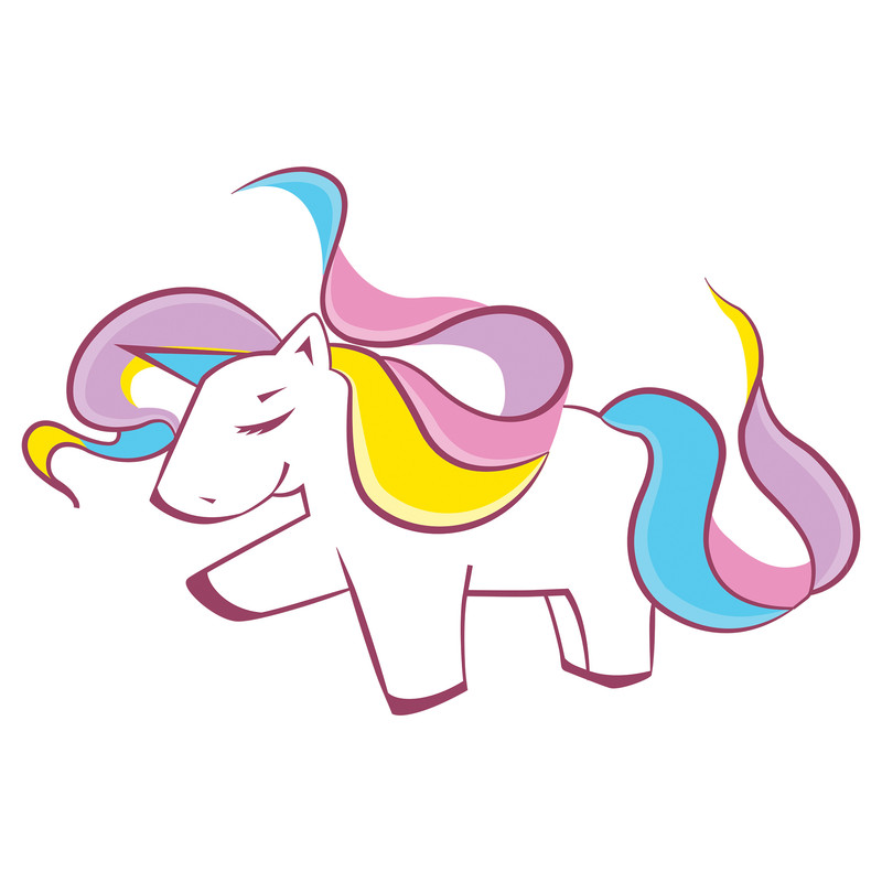 قیمت و خرید استیکر پارچه و لباس مدل dtf طرح یونیکورن کد H15.600 مجموعه 4 عددی