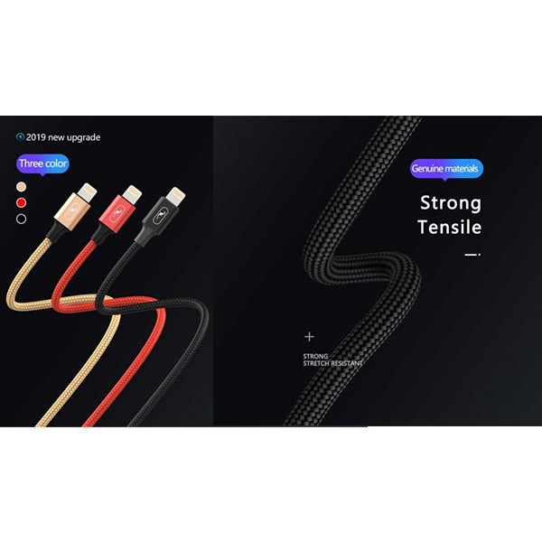 قیمت و خرید کابل تبدیل Usb به لایتنینگ اسکای دلفین مدل S55l طول 1 متر