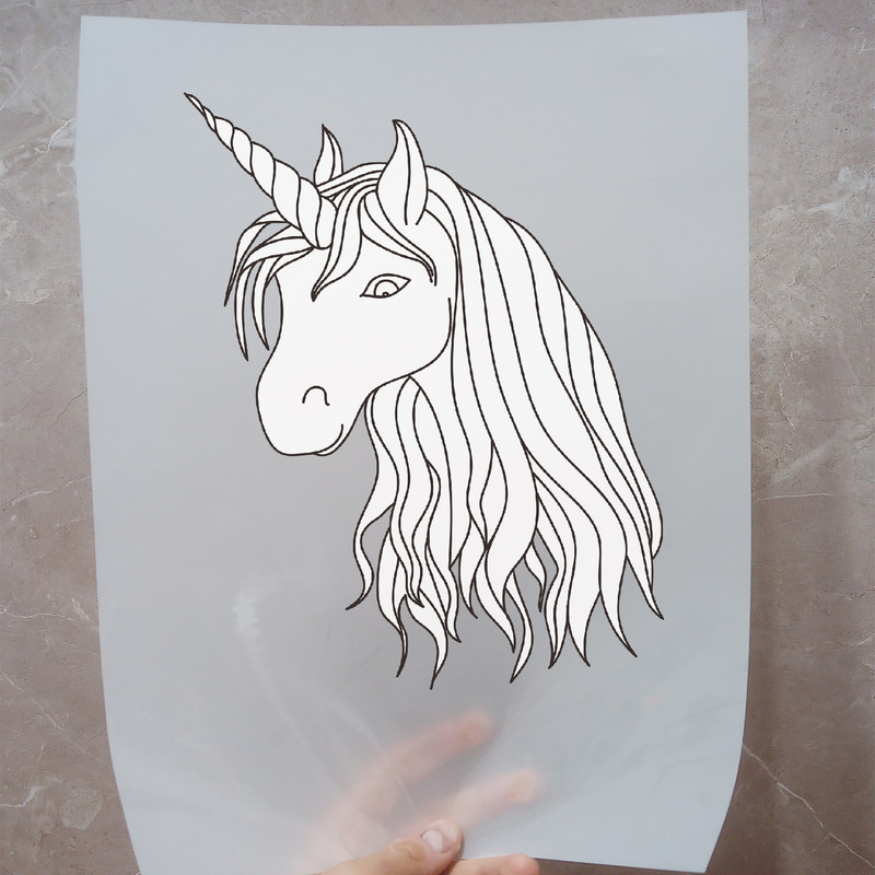 قیمت و خرید استیکر پارچه و لباس مدل dtf طرح یونیکورن کد H20.1040 مجموعه 3 عددی